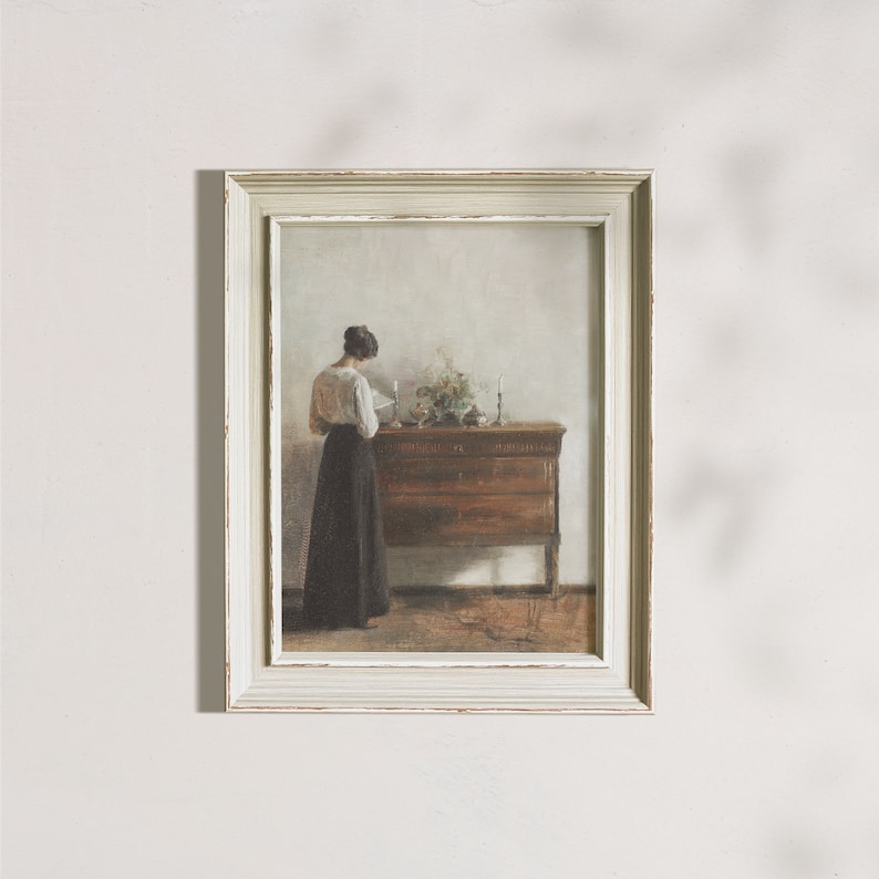 Vintage Woman Portrait Painting | Antique Victorian Style (digital ...