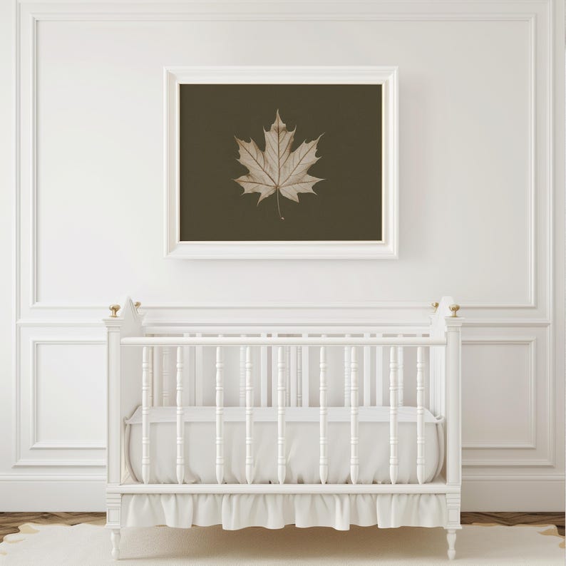 Vintage Fall Leaf Print Neutral Rustic Farmhouse Printable Wall Art ...