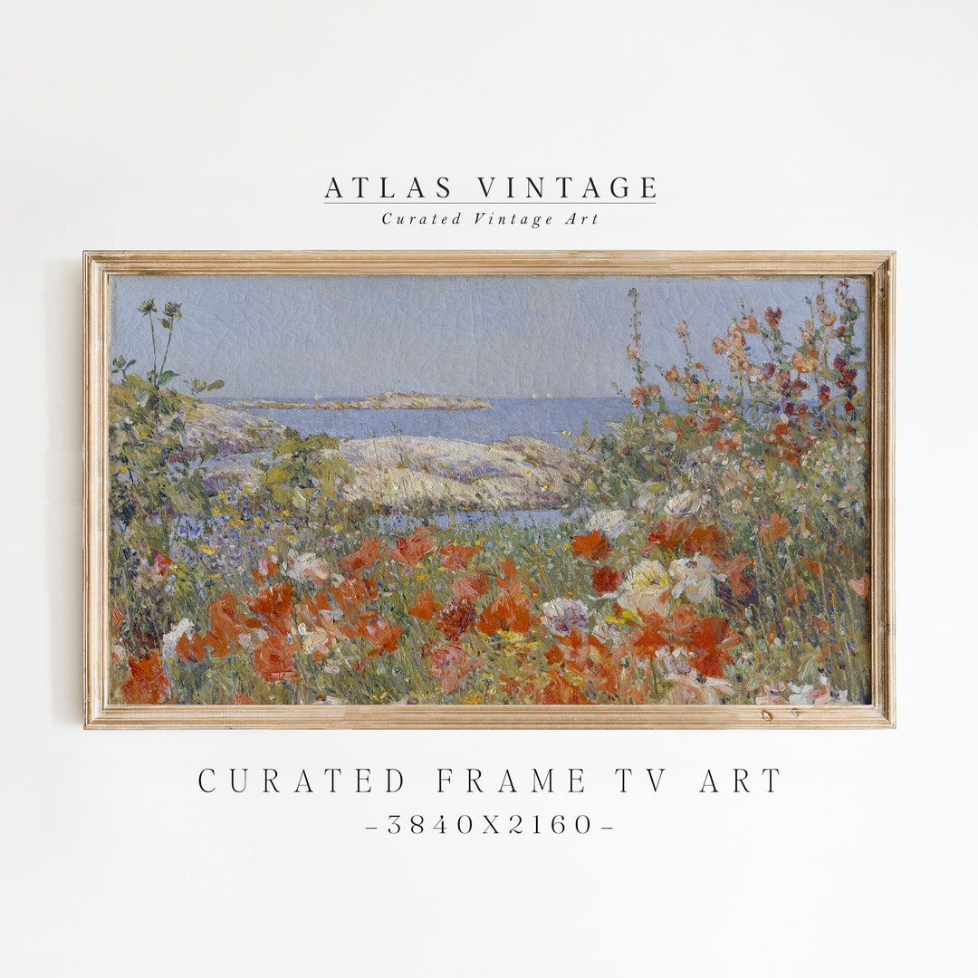 Costal Wildflower Field Frame Tv Art, Vintage Spring Landscape Samsung ...