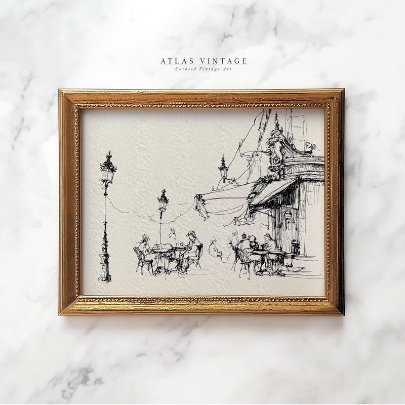 Original French Line Art - Etsy