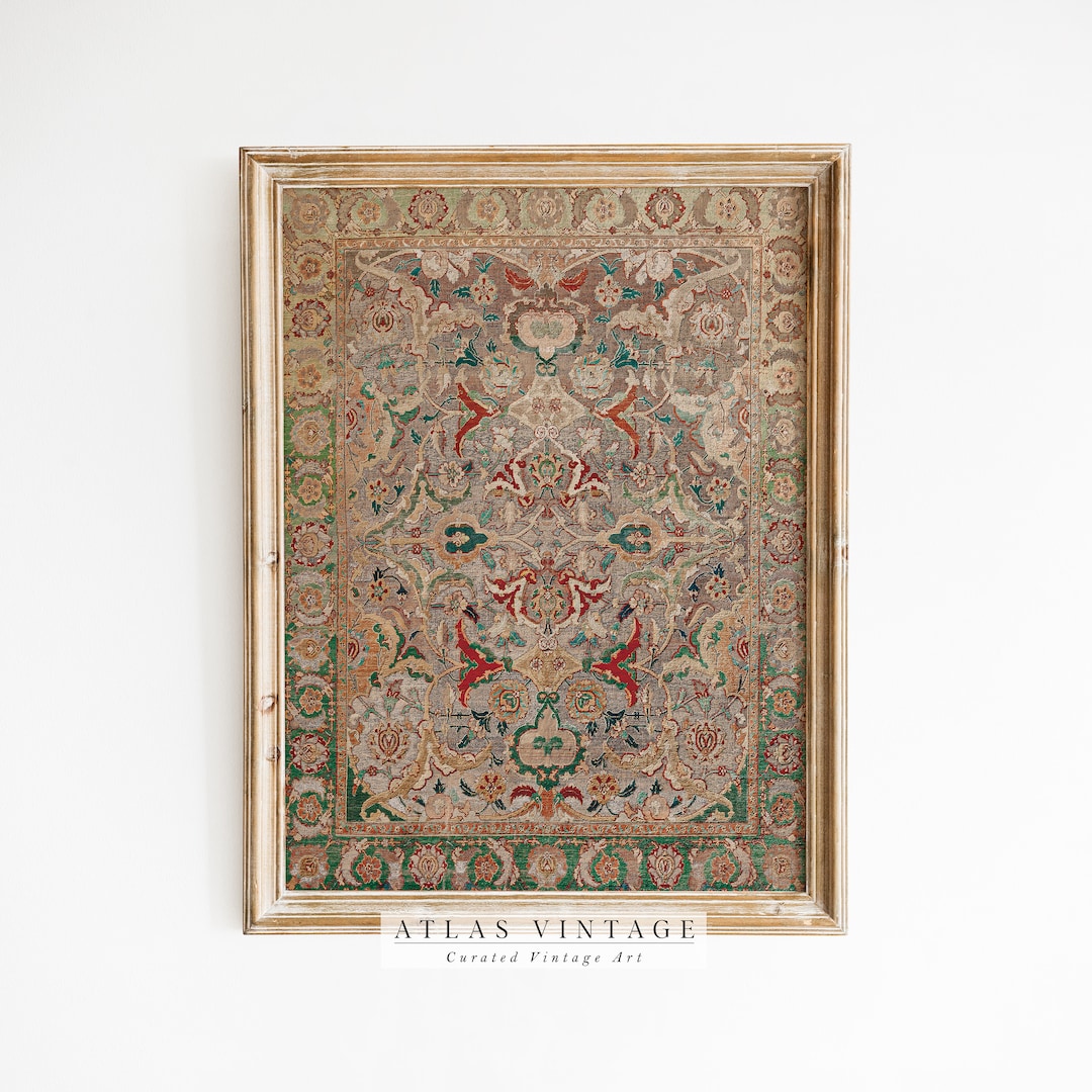 Vintage Persian Rug Print | Antique Textile Art (digital Download) - Etsy