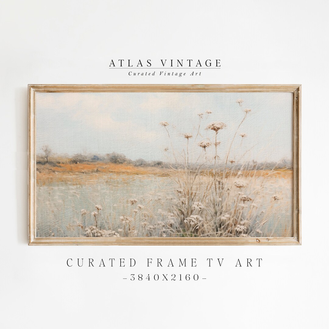 Vintage Spring Wildflower Field Frame Tv Art, Flower Meadow Samsung ...
