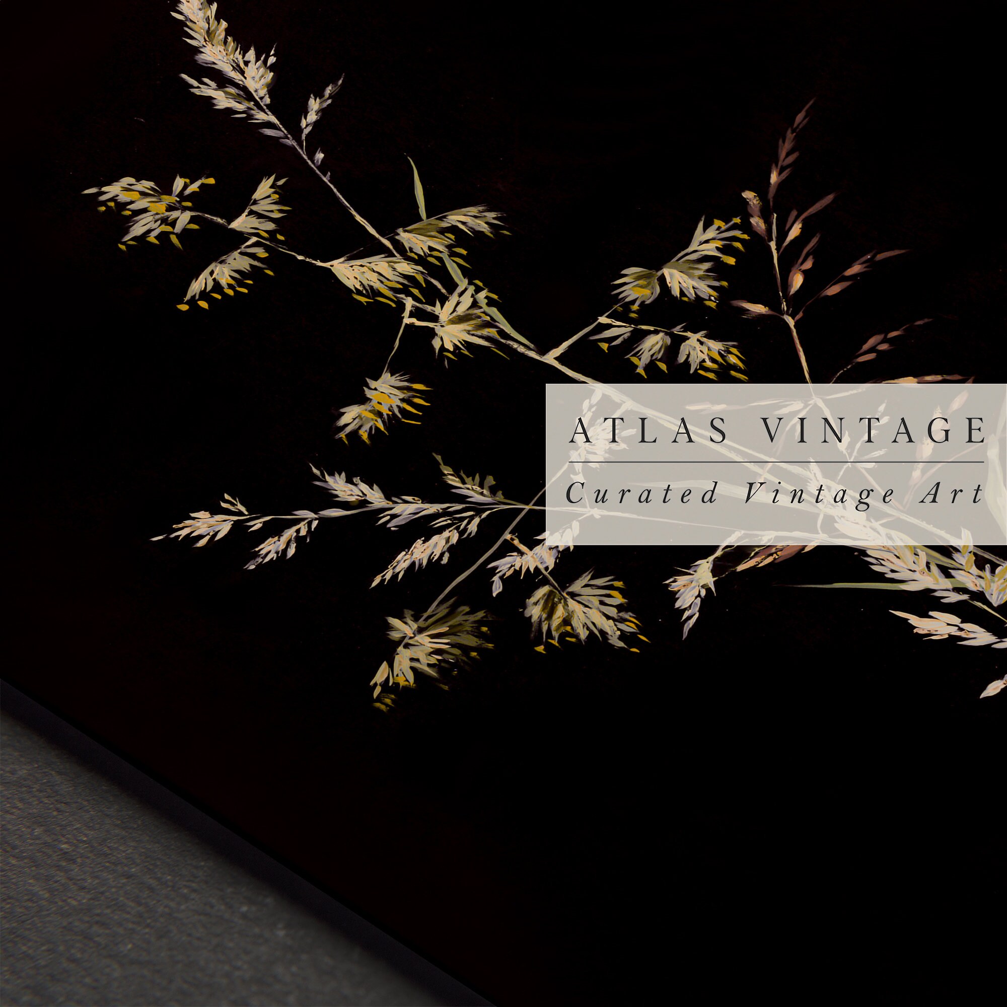 Dark Botanical Print Dark Academia Wall Decor Moody Floral Printable ...