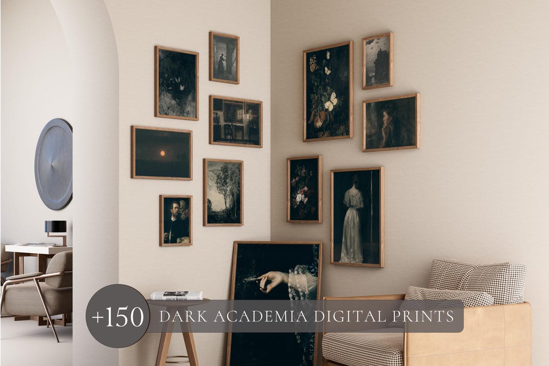 Dark Academia Mega Bundle Digital Prints, Vintage Halloween Gallery ...