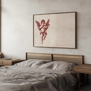 Vintage Valentines Day Samsung Frame Tv Art, Rustic Cupid Sketch Frame ...