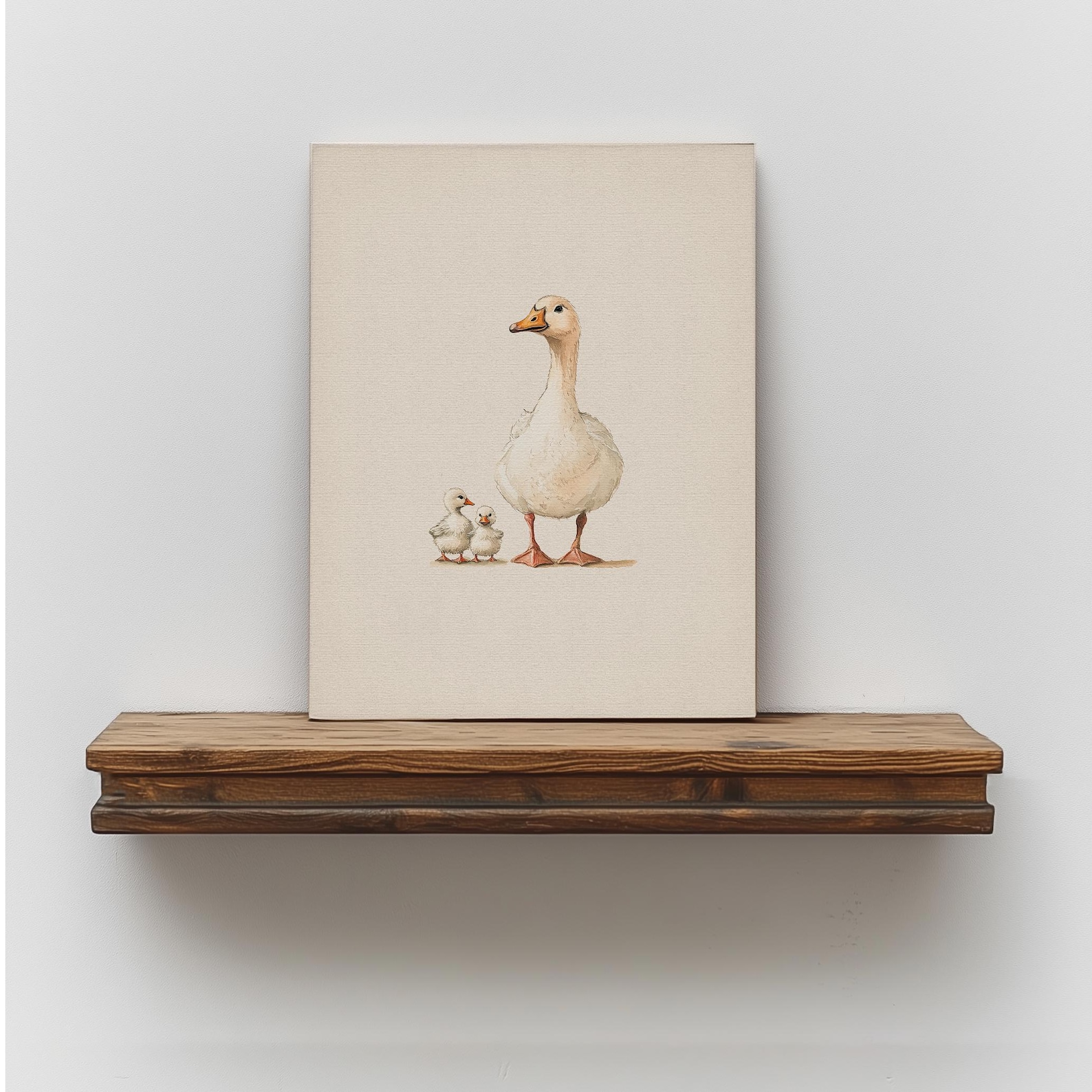 Spring Easter Duck Printable Wall Art, Cute Baby Animal Painting Print ...
