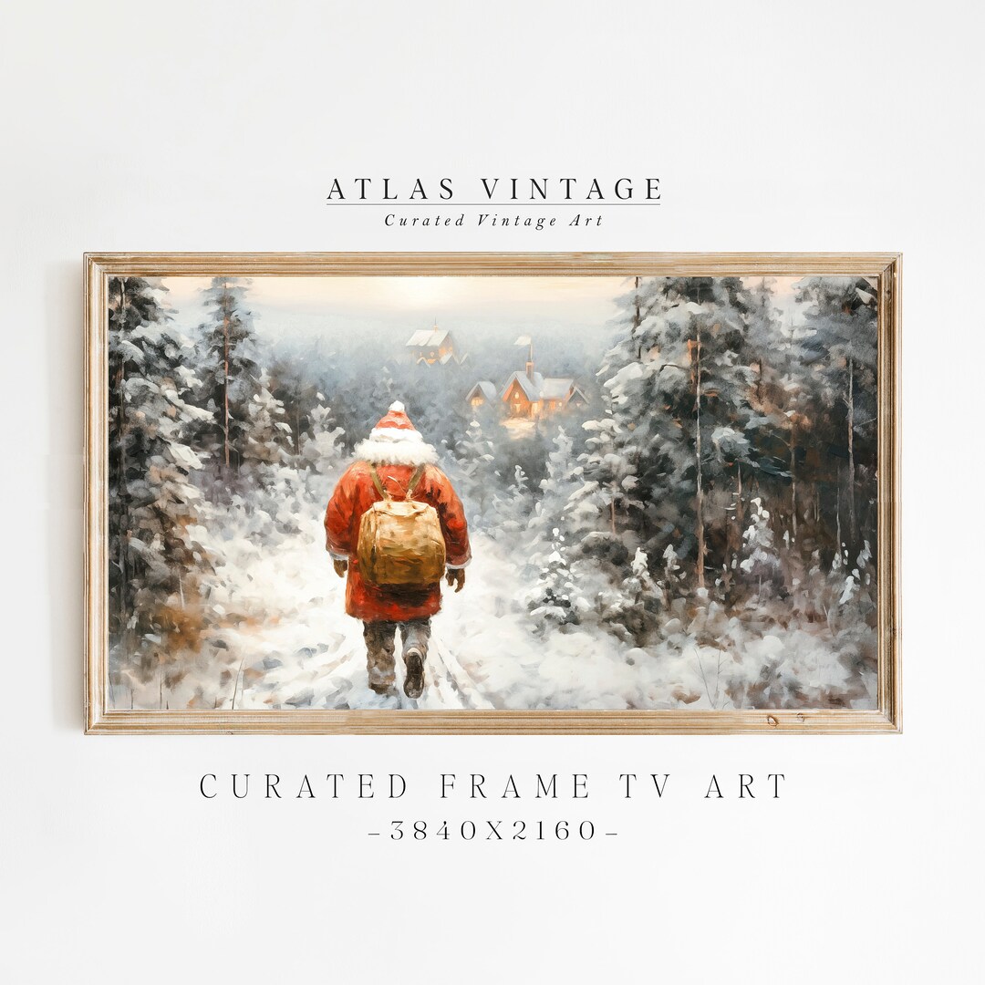 Santa Claus Christmas Samsung Frame TV Art, Christmas Art for TV ...