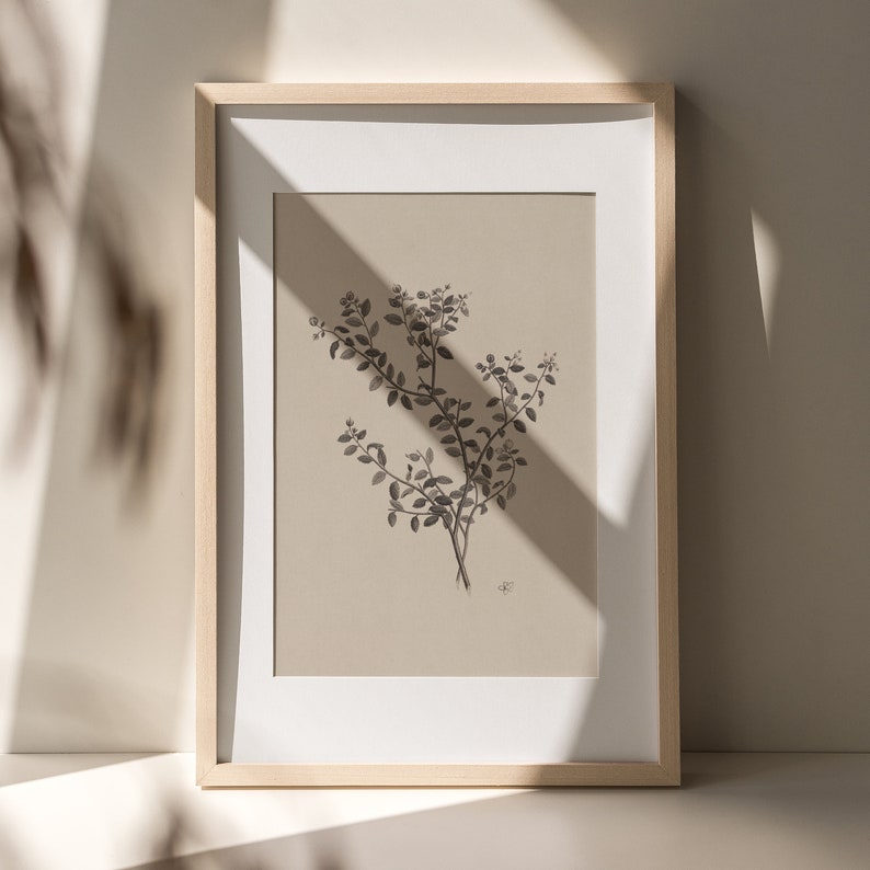 Rustic Botanical Print | Vintage Floral Wall Art (digital Printable) - Etsy