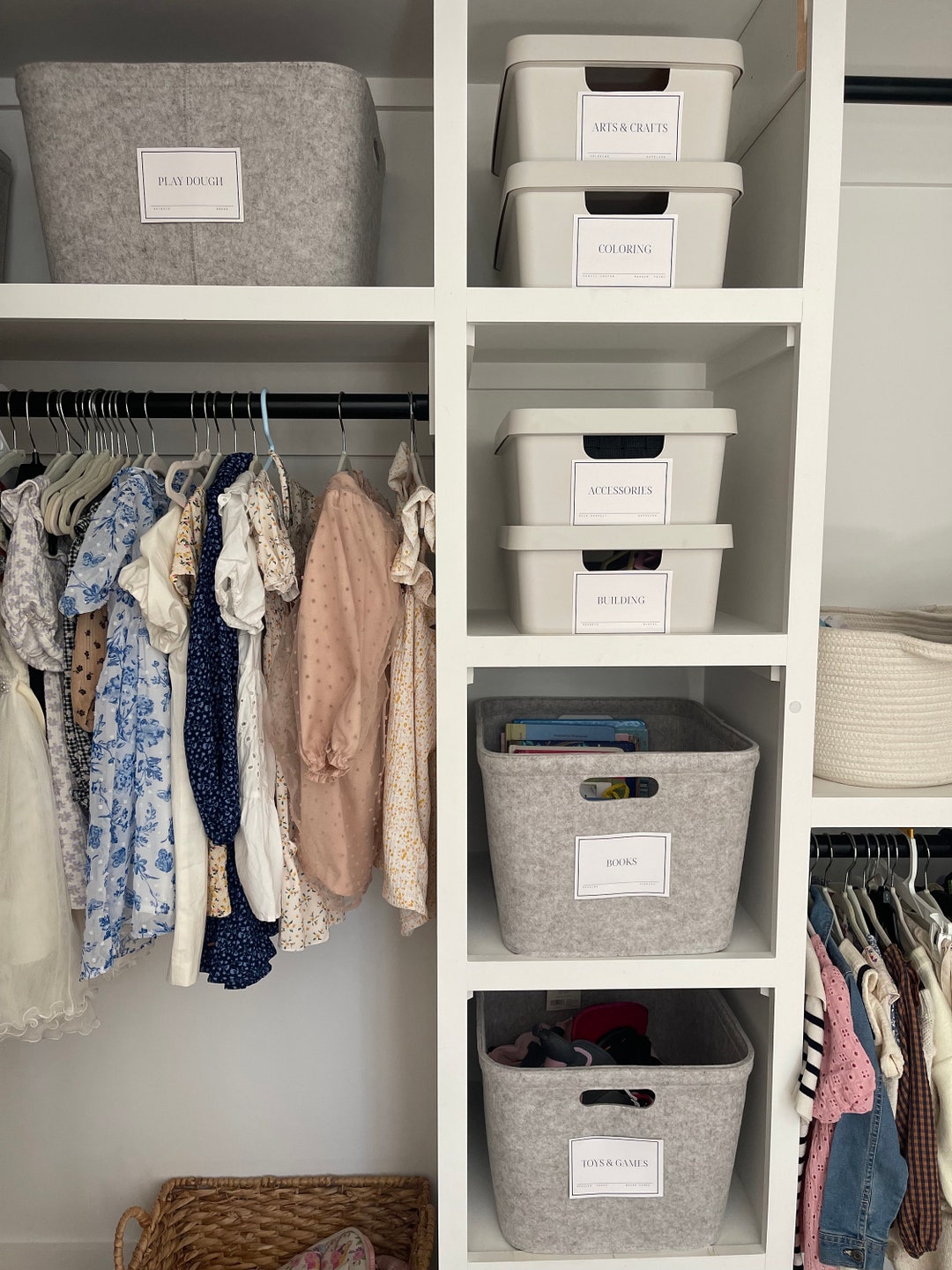 Kids Bedroom Organization Guide & Labels - Etsy
