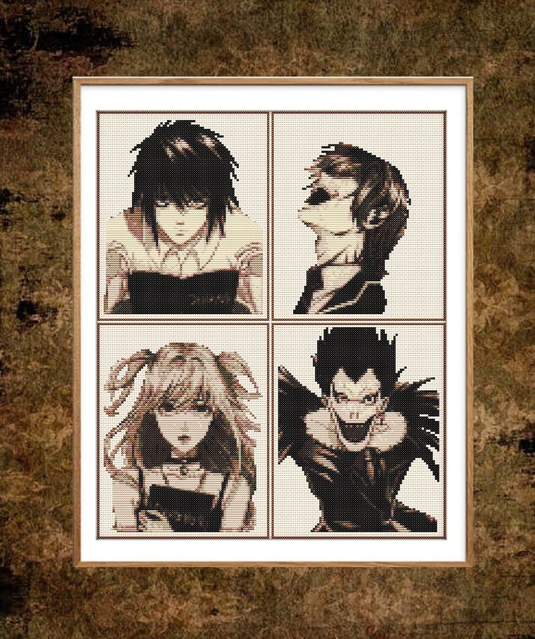 Death Note Cross Stitch Pattern Anime Stitch Pdf Death Note Embroidery ...