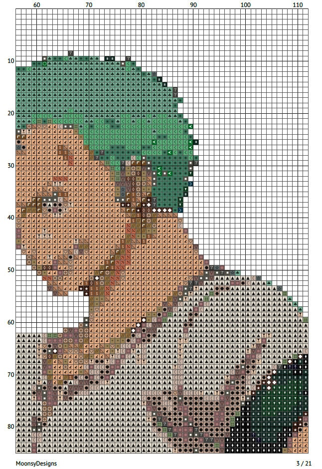 One Piece Cross Stitch Pattern Pdf, Anime Stitch Art, Luffy Cross ...