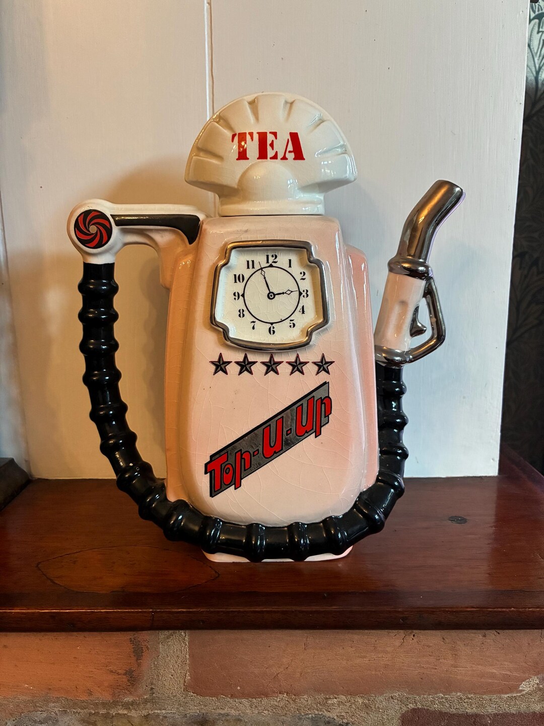Vintage 1988 Sunshine Ceramics Top-u-up Gasoline Pump Tea Pot Designed ...
