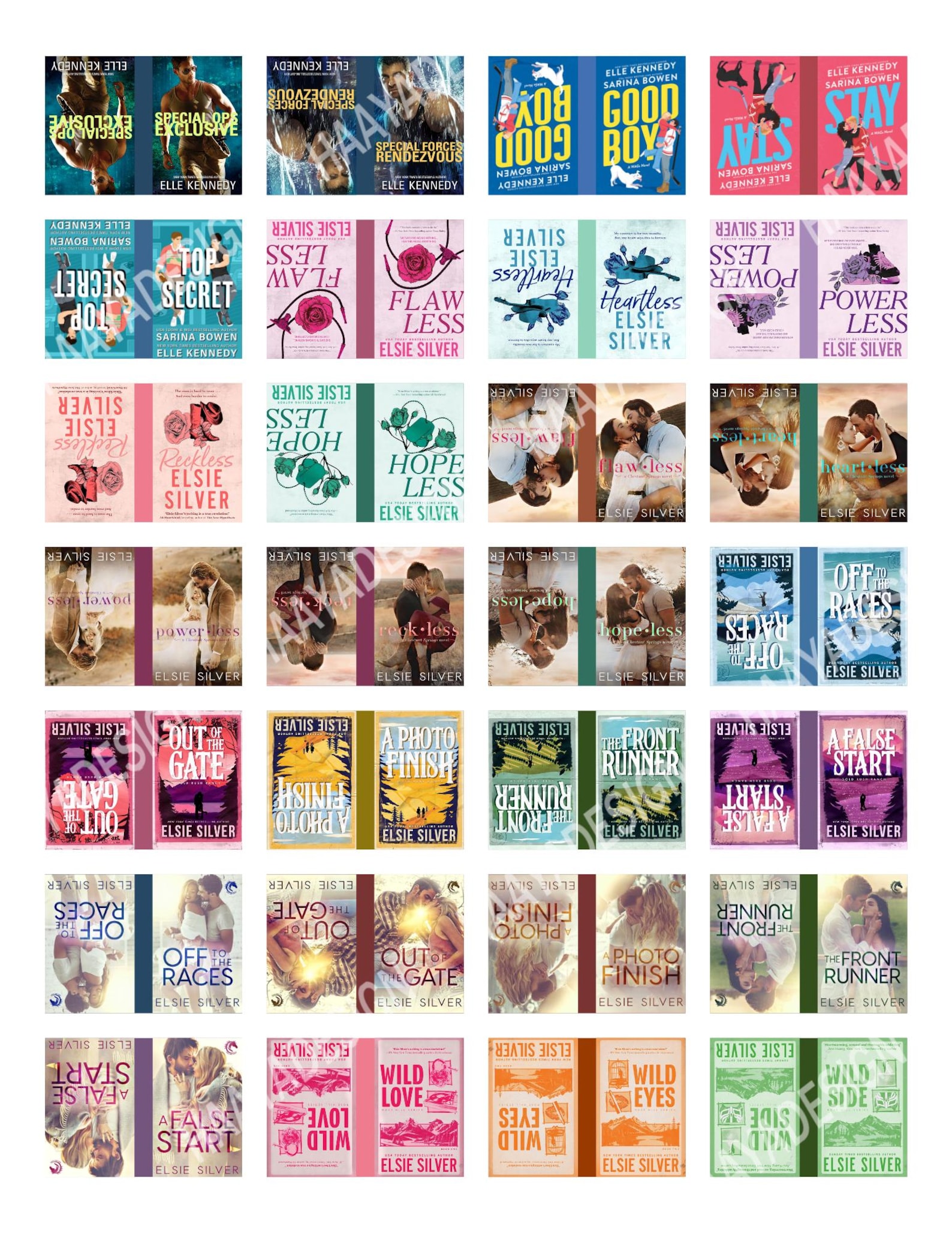 Mini Book Covers: Romance & Romantasy Printable PDF for Dollhouse ...