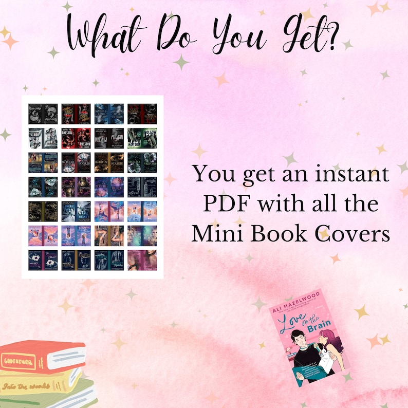 Colleen Hoover Romance Mini Book Covers, Young Adult Miniature Book ...
