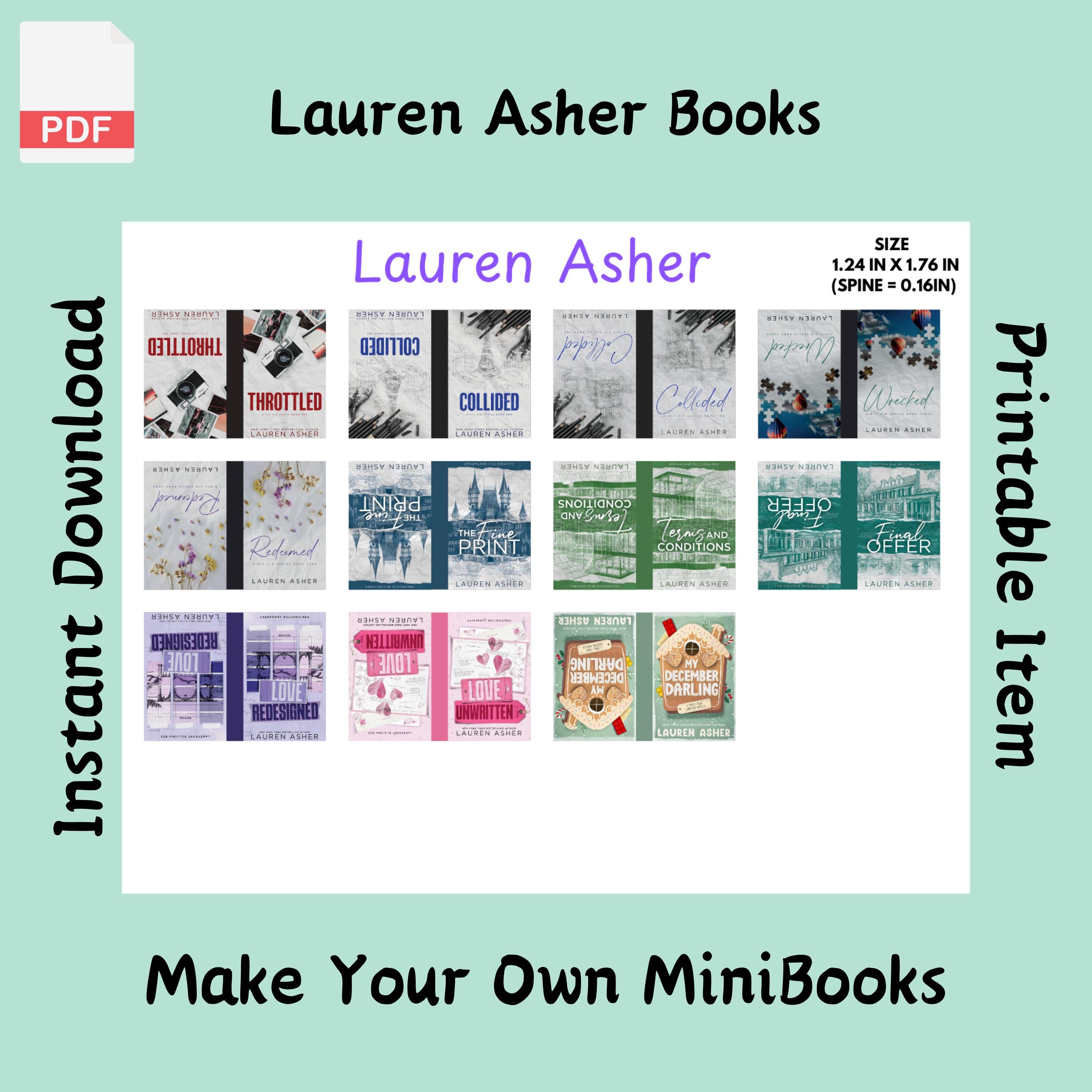Lauren Asher Mini Book Covers, Romantic Tiny Books, Fantasy Mini Cover ...
