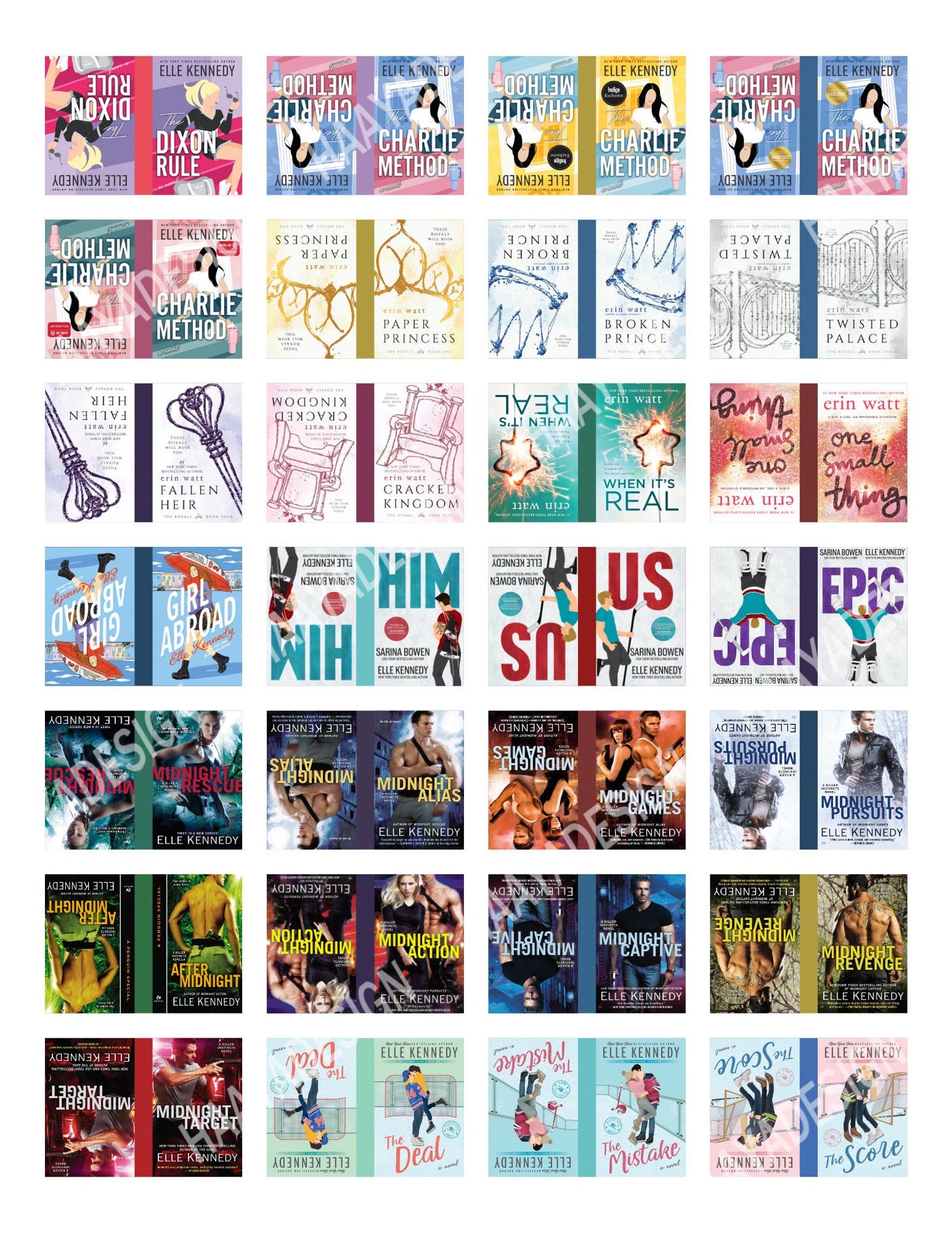 500 Mini Book Cover Bundle, Romance & Romantasy Printable PDF for ...