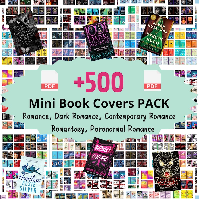 Mini Book Covers: Romance & Romantasy Printable PDF for Dollhouse ...