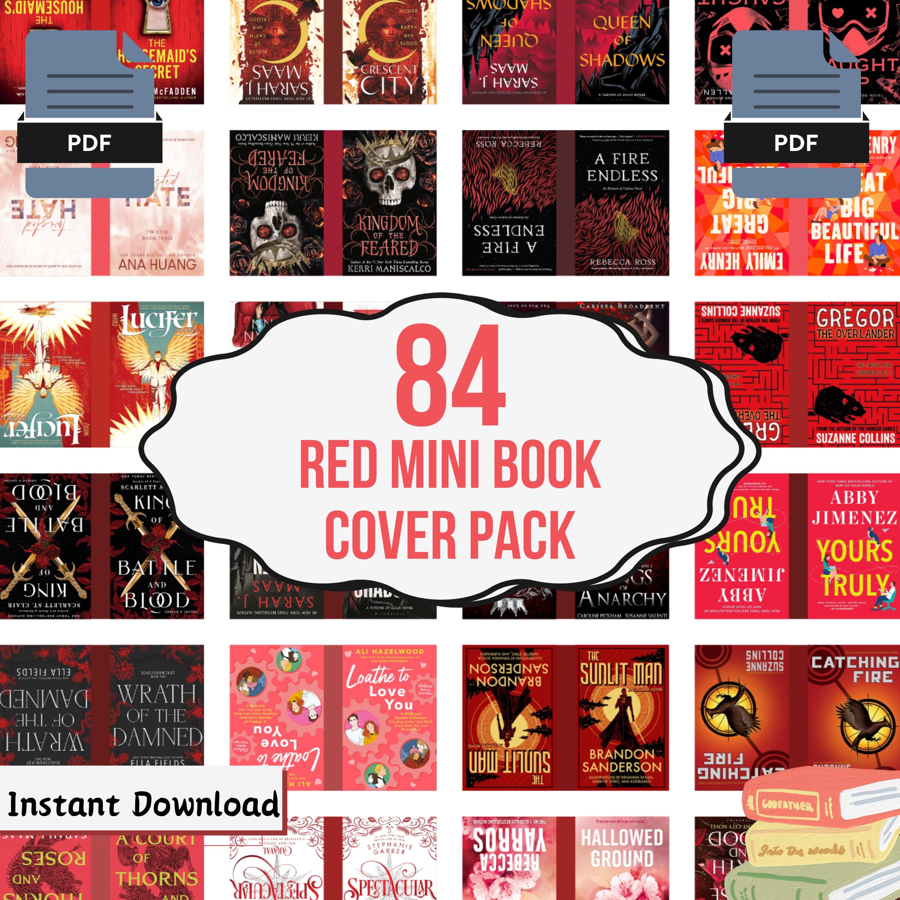 84 Red Mini Book Cover Pack Romance Covers, Dark Romance Tiny Books ...