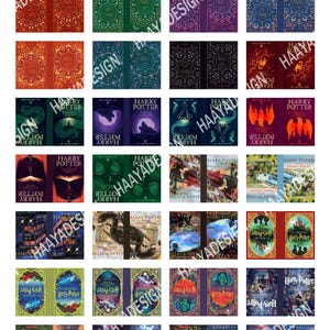 Harry Potter Mini Book Covers, JK Rowling Miniature Books, Fantasy Tiny ...