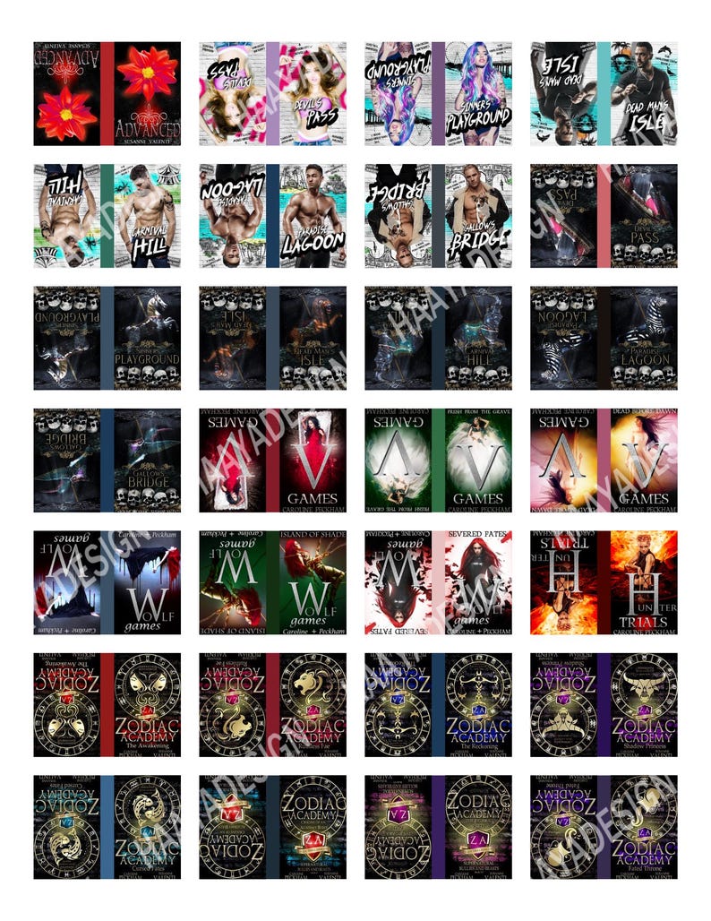 Mini Book Covers: Romance & Romantasy Printable PDF for Dollhouse ...