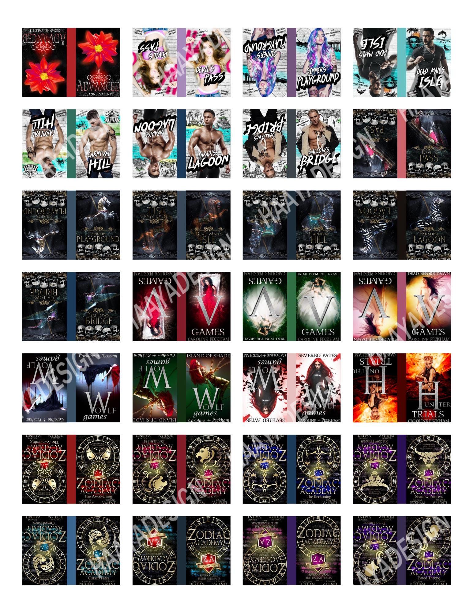 534 Mini Book Covers, Romance, Dark Romance, Romantasy Miniature Books ...
