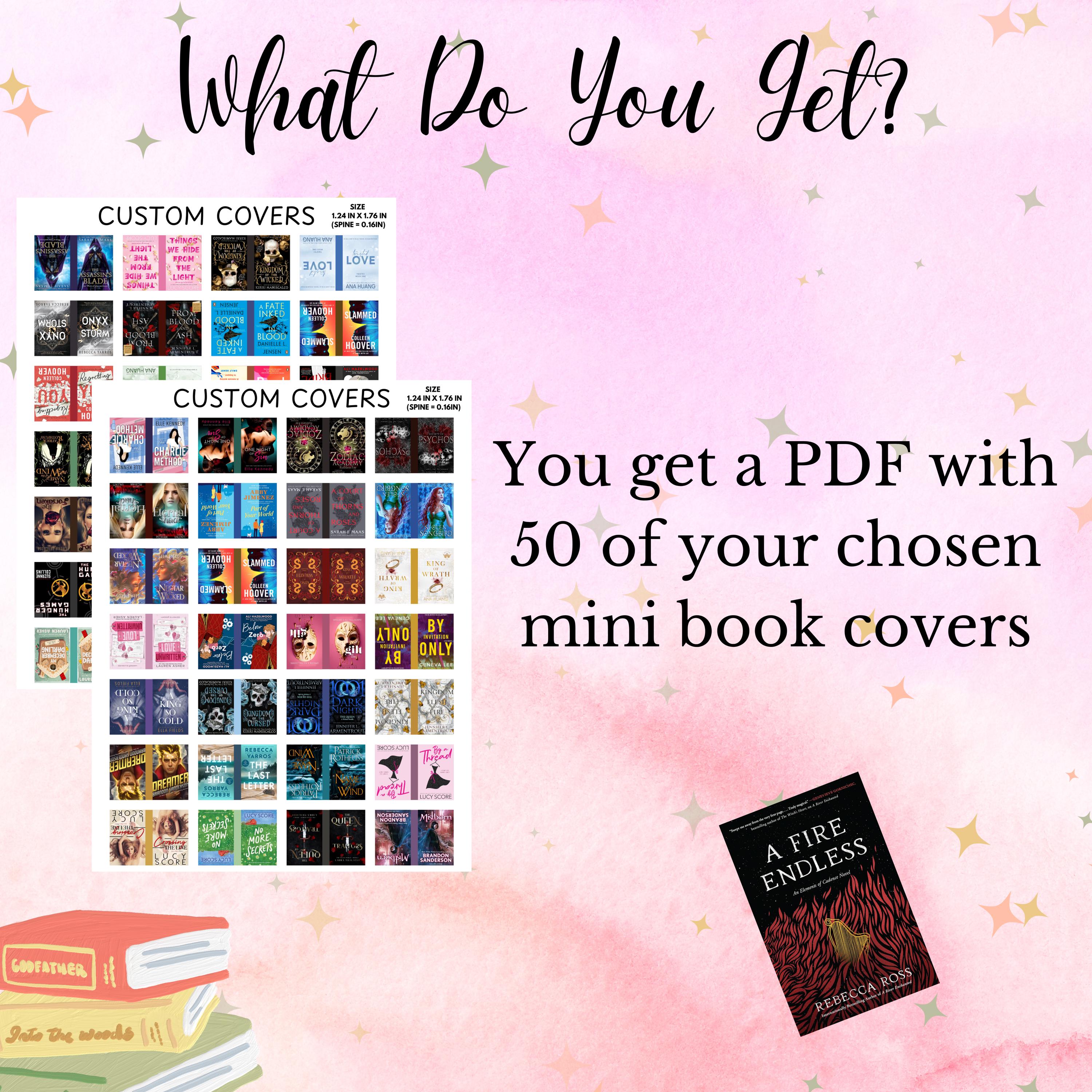 50 Custom Mini Book Covers, Miniature Book Covers, DIY Anxiety ...
