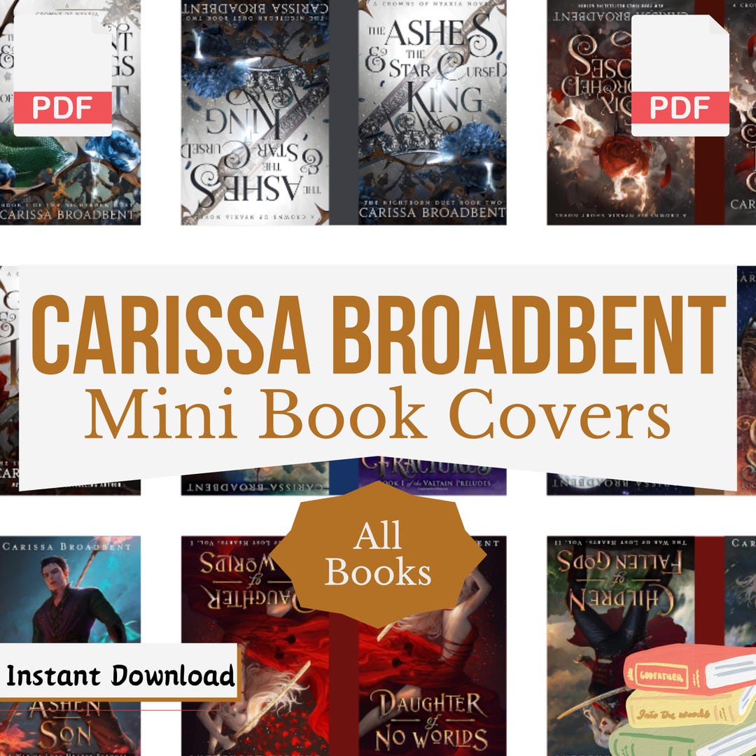 Carissa Broadbent Mini Book Covers: Printable PDF for Dollhouse ...