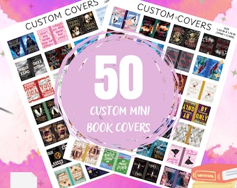 28 CUSTOM Mini Book Covers, Miniature Book Covers, Tiny Printable ...