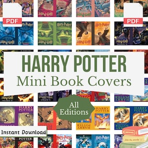 Harry Potter Mini Book Covers, JK Rowling Miniature Books, Fantasy Tiny ...