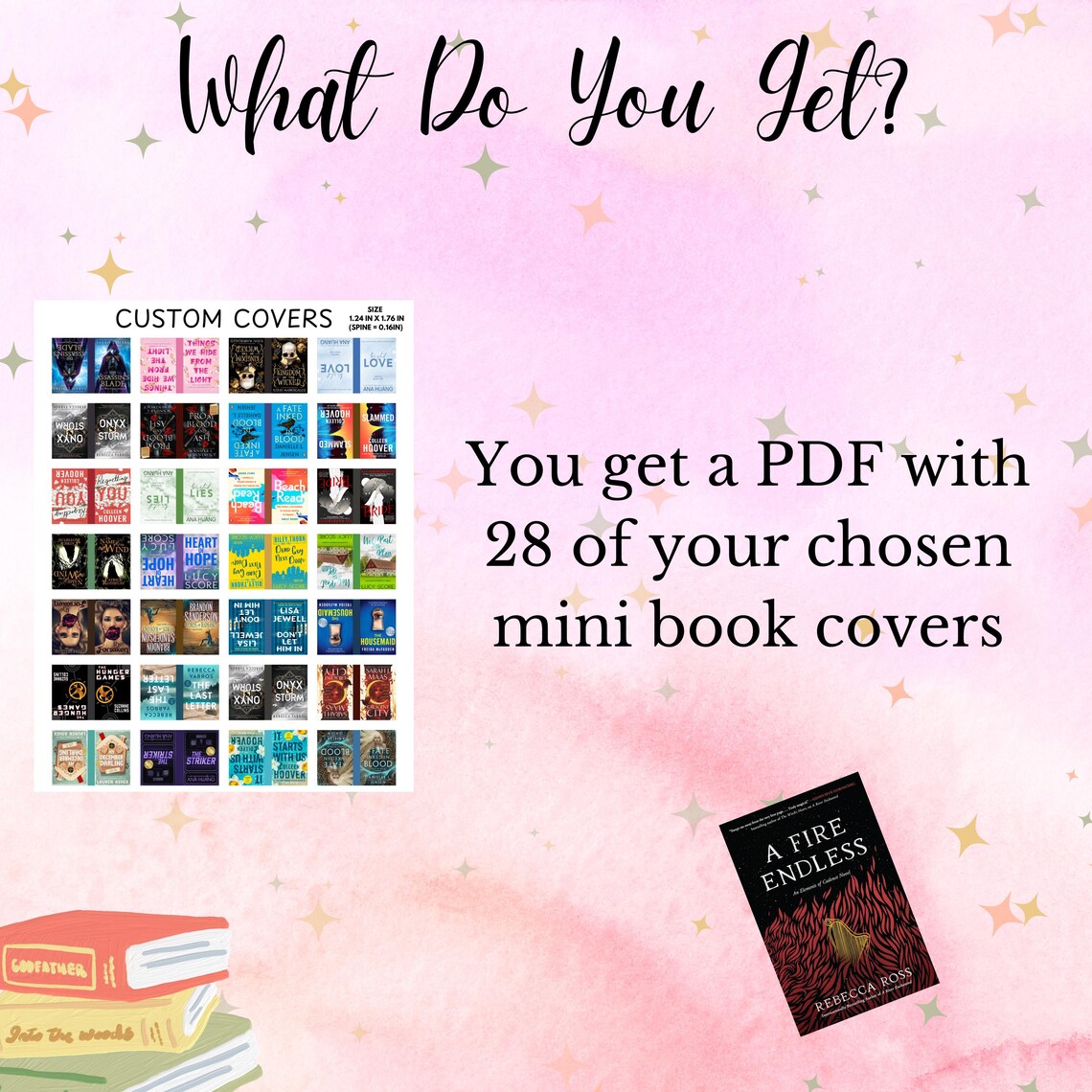 28 CUSTOM Mini Book Covers, Miniature Book Covers, Tiny Printable ...