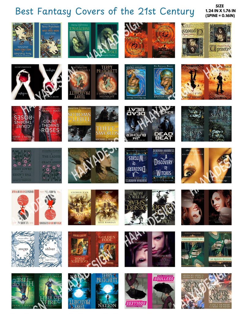 300 Mini Fantasy Book Covers: 21st Century Reads (PDF) - Etsy
