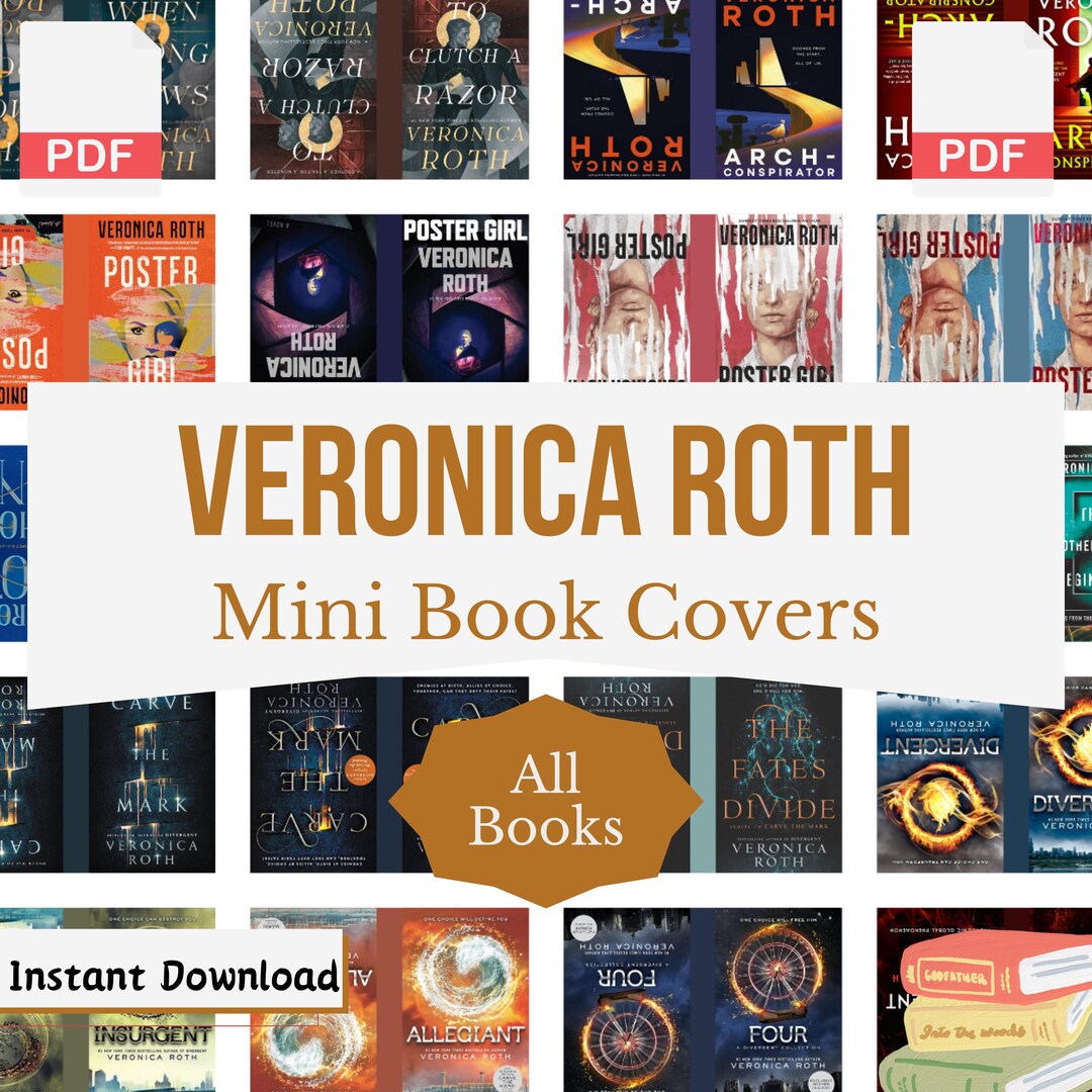 Veronica Roth Miniature Book Covers: Printable Dollhouse Books (PDF ...