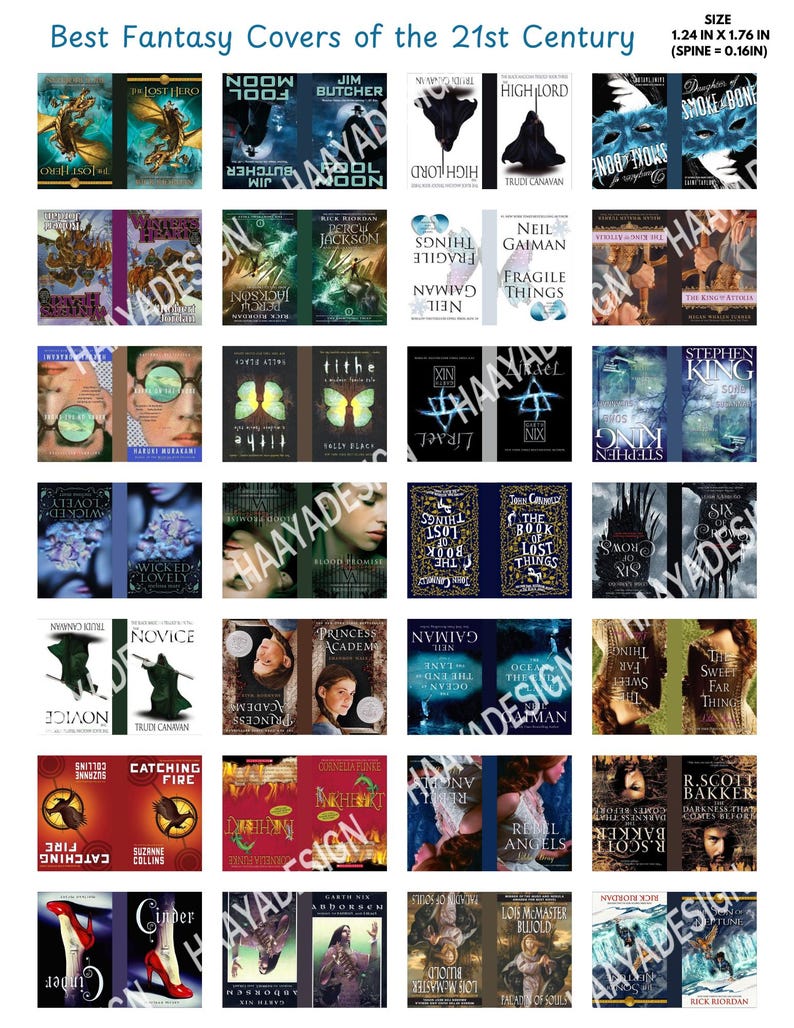 300 Mini Fantasy Book Covers: 21st Century Reads (PDF) - Etsy