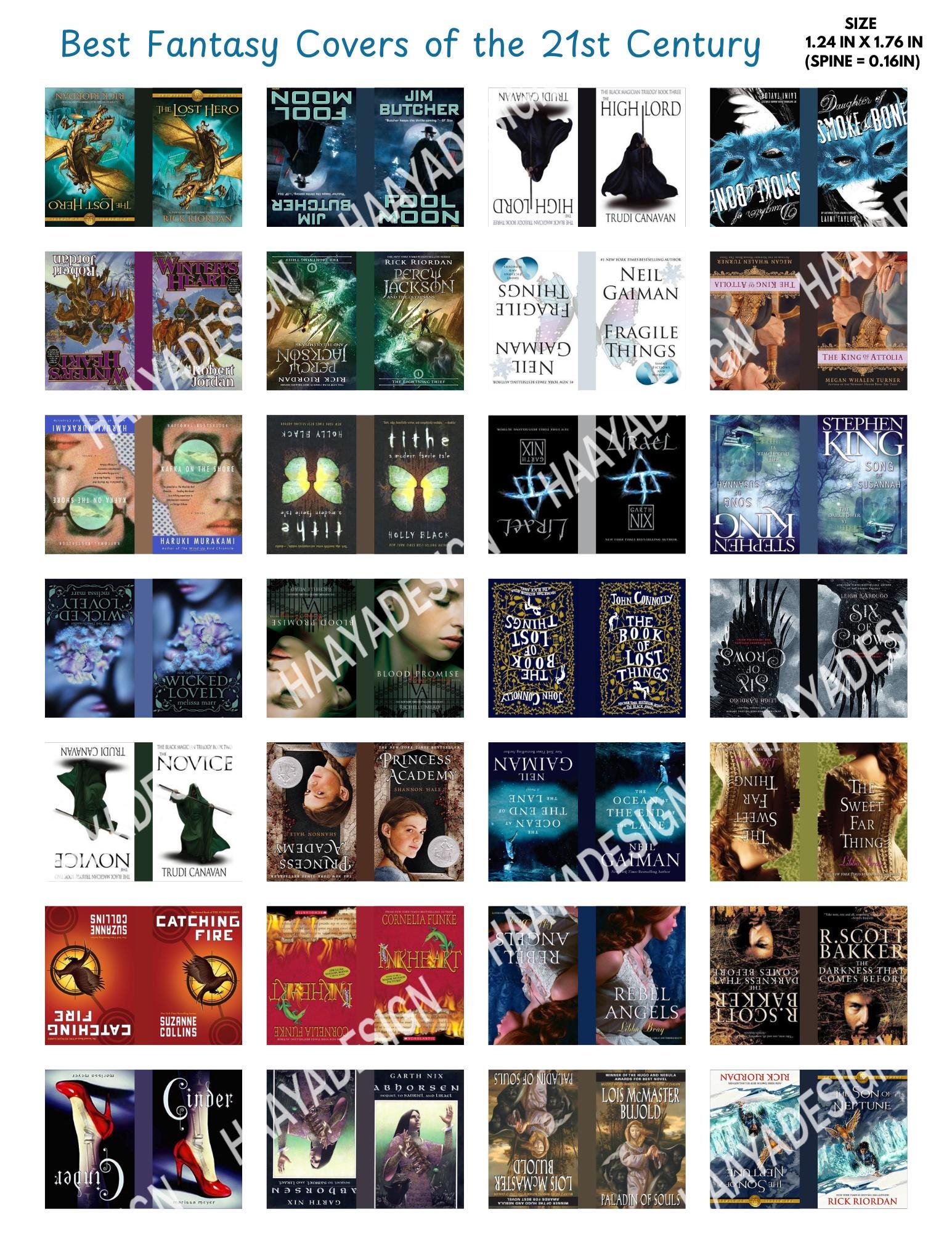 300 Mini Fantasy Book Covers: 21st Century Reads (PDF) - Etsy