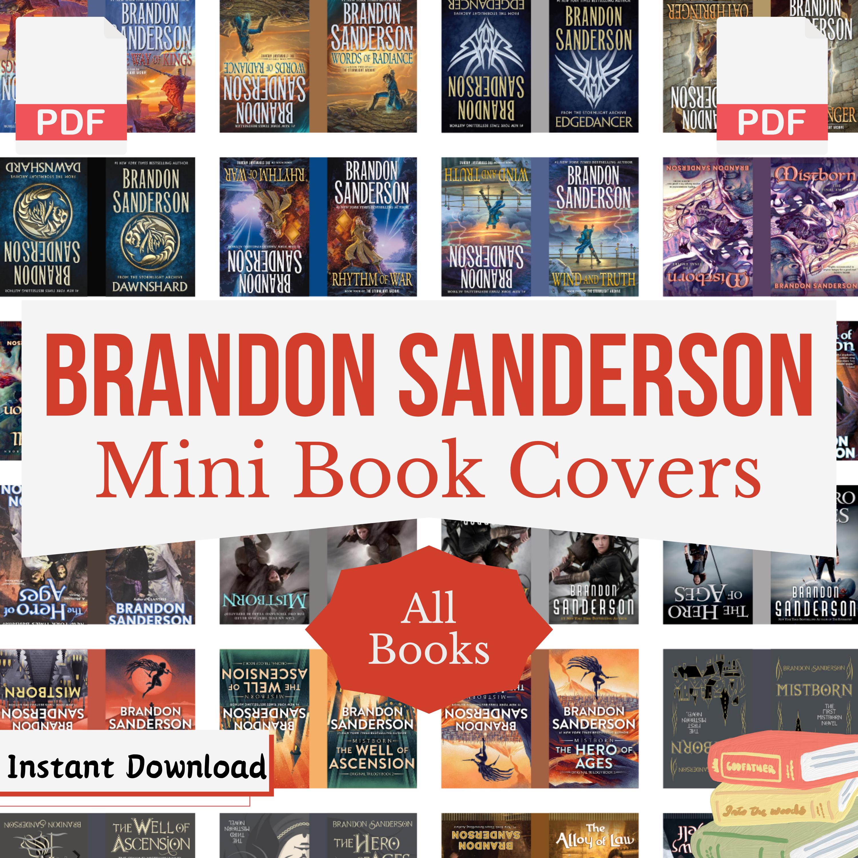 Brandon Sanderson Miniature Book Covers, DIY Anxiety Bookshelf ...