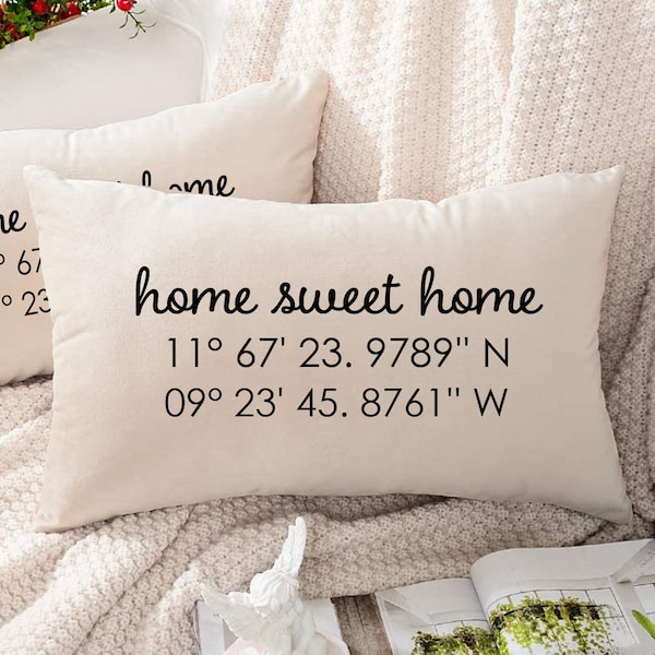 Customized Latitude Longitude Pillow - Etsy
