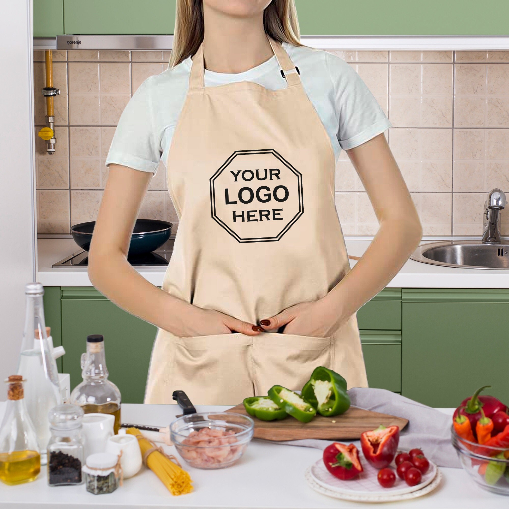 Custom Apron, Restaurant Apron, Custom Logo Apron, Brand Aprons, Personalized Apron, Cafe Apron ...