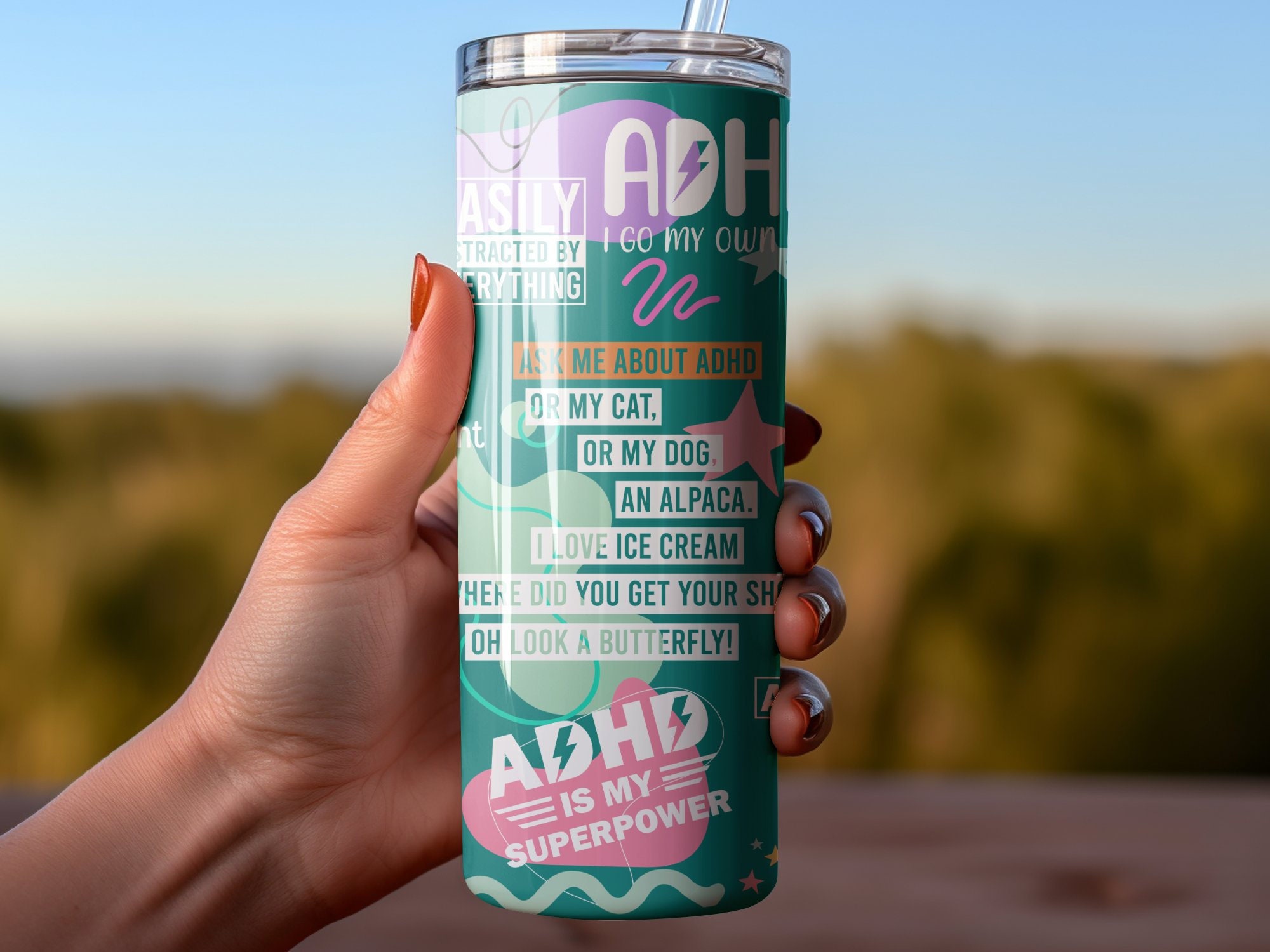 Adhd Awareness Tumbler, Empowering Quote Adhd Tumbler, Gift for Adhd ...