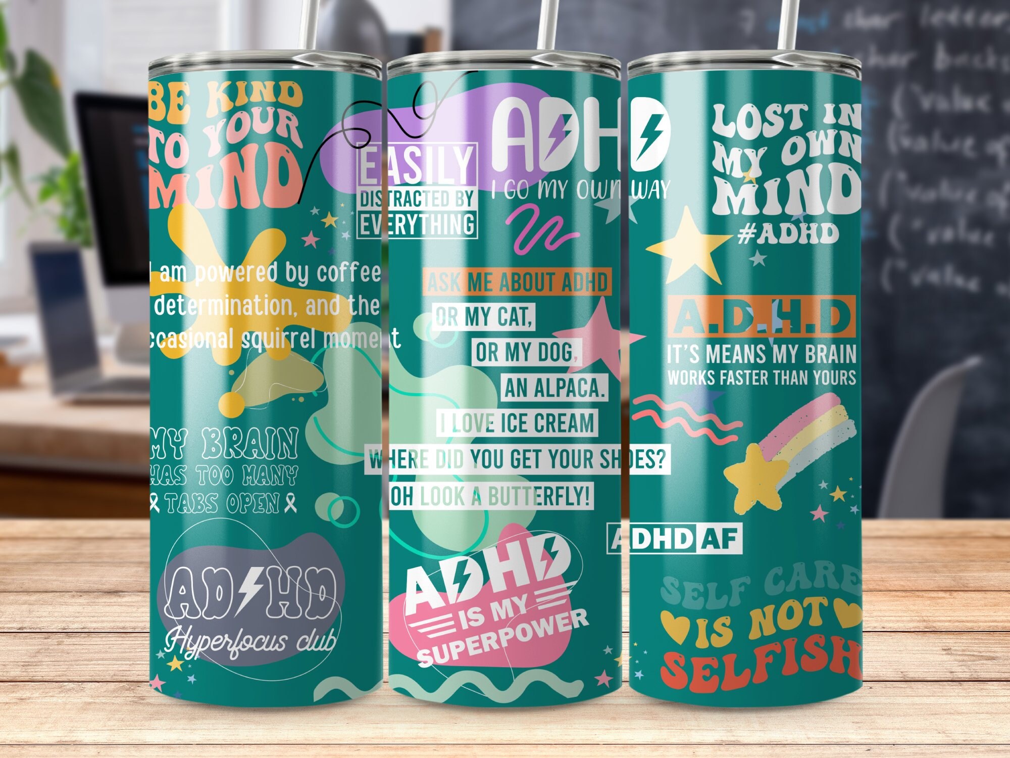 Adhd Awareness Tumbler, Empowering Quote Adhd Tumbler, Gift for Adhd ...