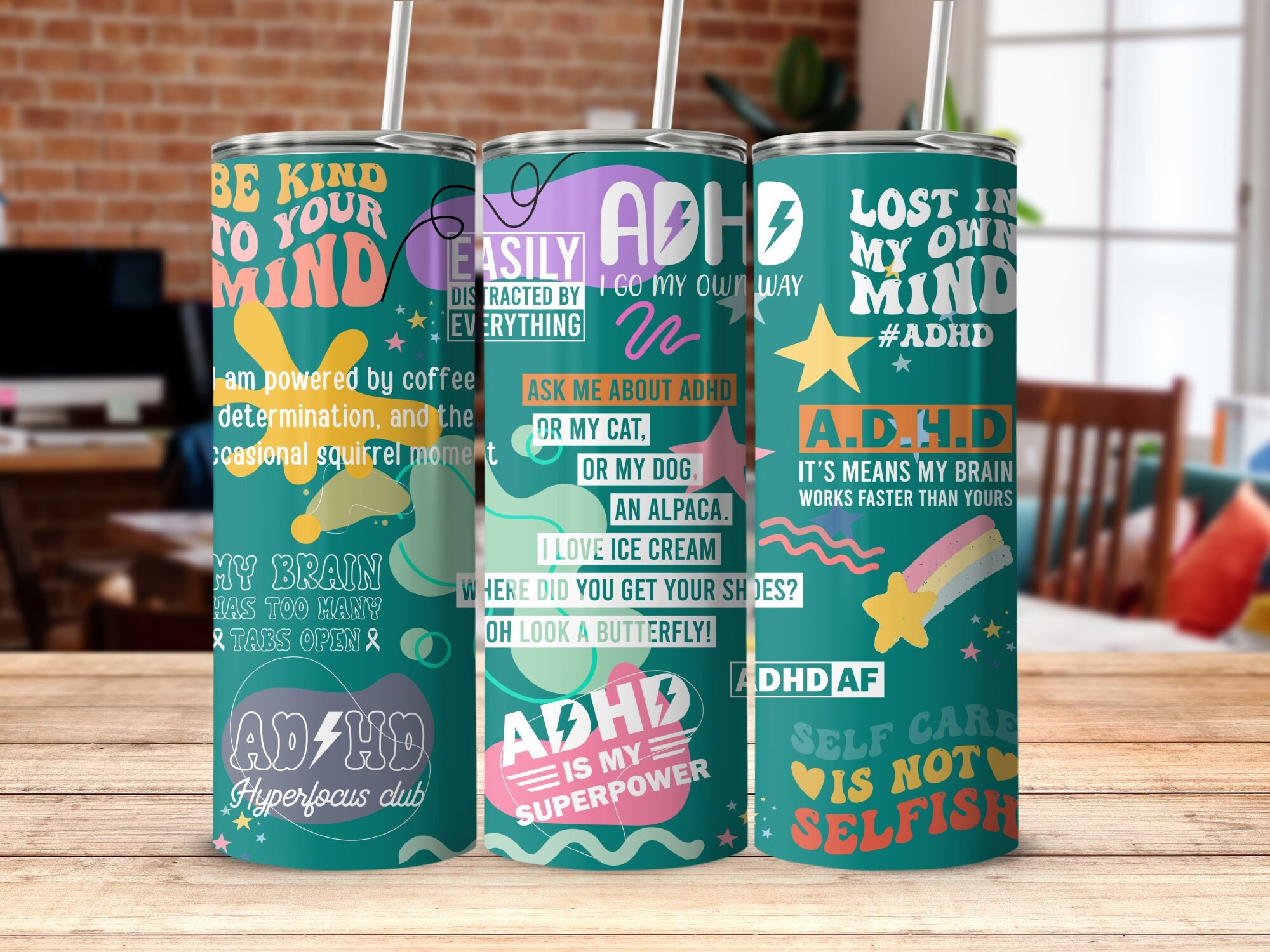 Adhd Awareness Tumbler, Empowering Quote Adhd Tumbler, Gift for Adhd ...