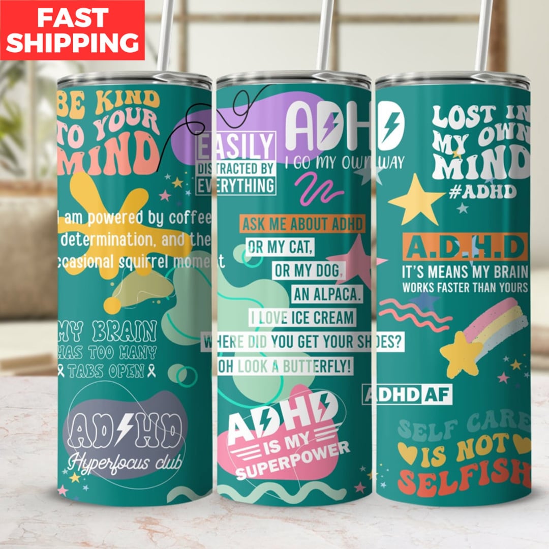 Adhd Awareness Tumbler, Empowering Quote Adhd Tumbler, Gift for Adhd ...