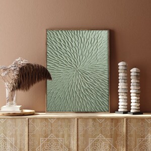 Original Minimalist Abstract Painting Acrylic Large Green Abstract Art ...