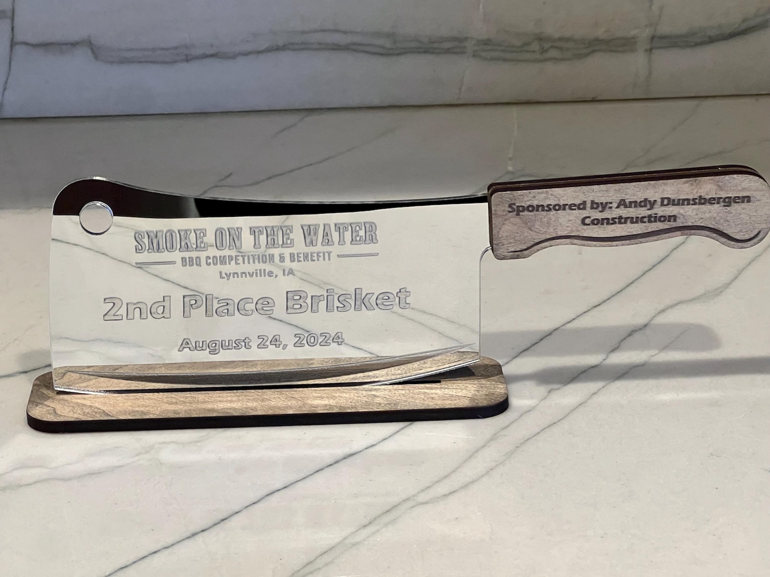 Food Award - Acrylic Knife Award - BBQ Award - Custom Cooking Award ...