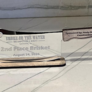 Food Award - Acrylic Knife Award - BBQ Award - Custom Cooking Award ...