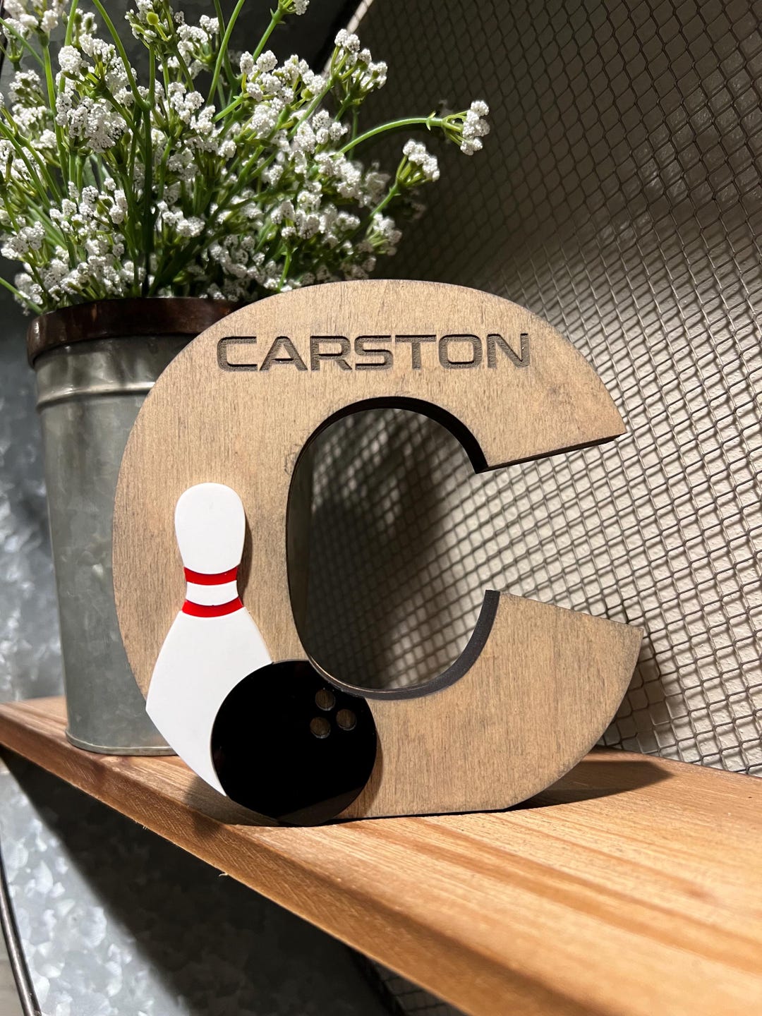 Bowling Home Decor - Ball and Pin Home Decor - Bowling Gift - Bowling ...