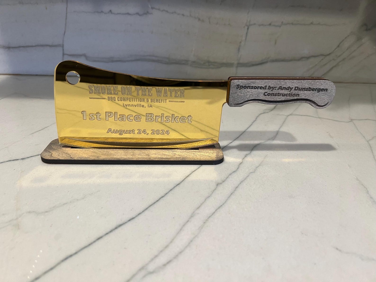 Food Award - Acrylic Knife Award - BBQ Award - Custom Cooking Award ...