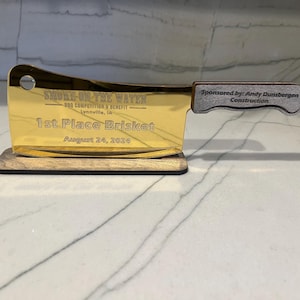 Food Award - Acrylic Knife Award - BBQ Award - Custom Cooking Award ...