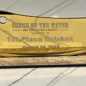 Food Award - Acrylic Knife Award - BBQ Award - Custom Cooking Award ...