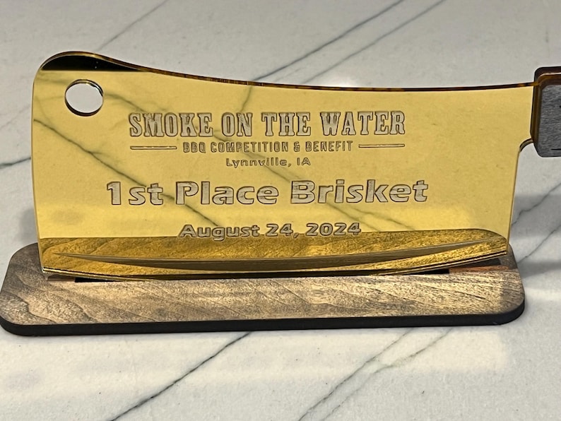 Food Award - Acrylic Knife Award - BBQ Award - Custom Cooking Award ...