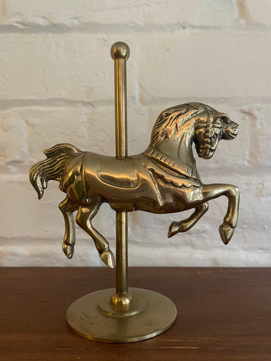 Brass Carousel Horse Figurine - Etsy